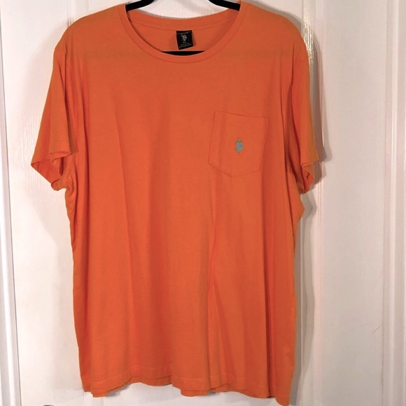 U.S. Polo Assn. | Shirts | Mens Orange Us Polo Association Tee Red Polo ...